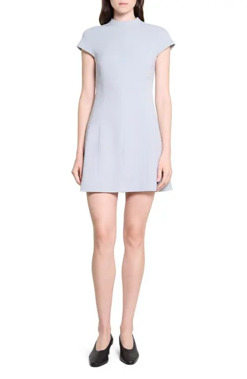 Theory Raglan Mock Neck Shift Mini Dress - Luna