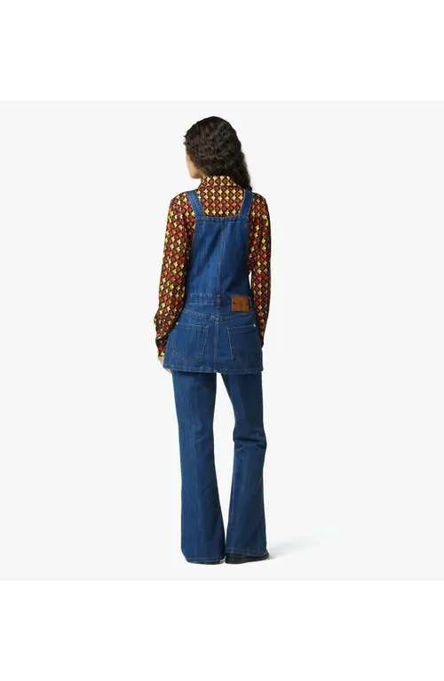 Mcm Overall Skirt In Lurex Denim