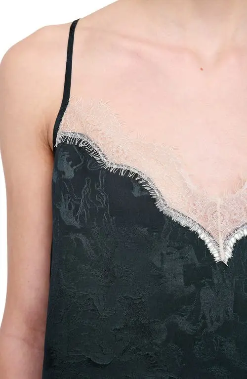Zadig&Voltaire Cespa Horse Jacquard Silk Camisole - Gloom