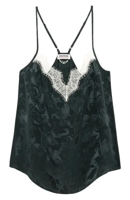 Zadig&Voltaire Cespa Horse Jacquard Silk Camisole - Gloom