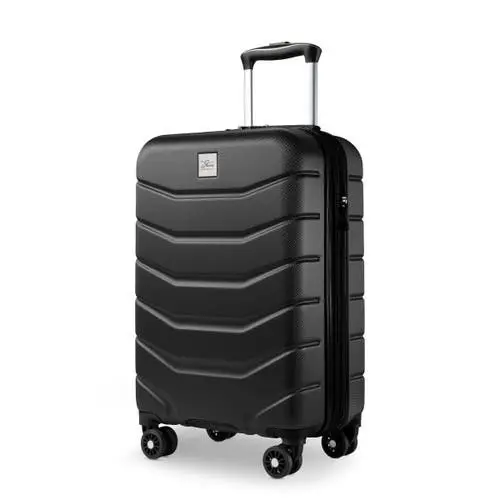 SKYWAY Silverton Hardside Expandable 20" Carry On Spinner Luggage - Black