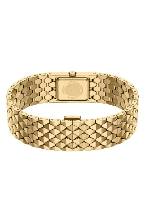 Emporio Armani Rectangle Case Link Bracelet Watch