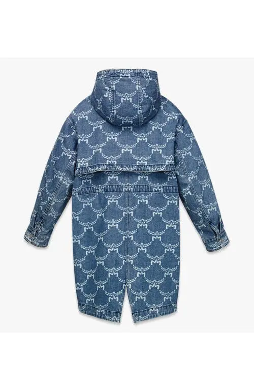 Mcm Lauretos Monogram 2-in-1 Denim Parka