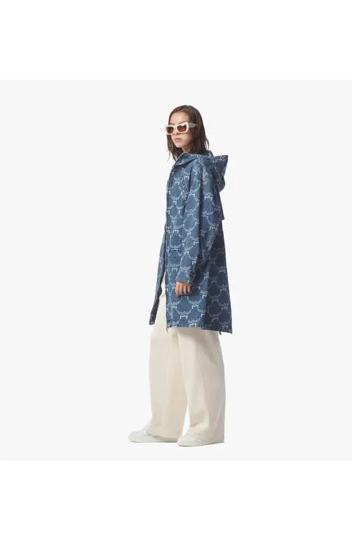 Mcm Lauretos Monogram 2-in-1 Denim Parka