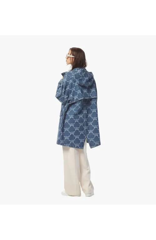 Mcm Lauretos Monogram 2-in-1 Denim Parka