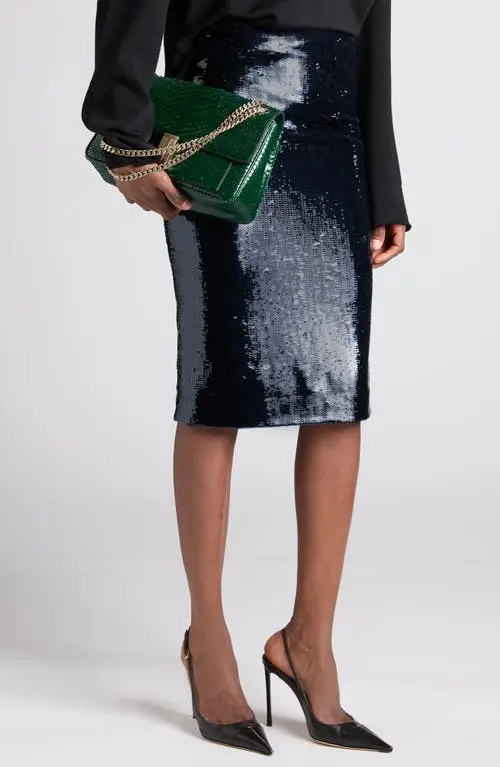 TOM FORD Mia Semishiny Python Embossed Calfskin Shoulder Bag - Emerald Green