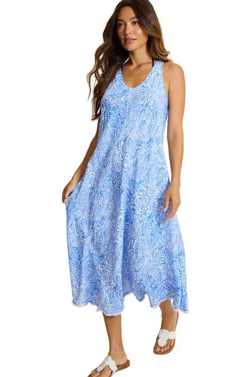 Tommy Bahama Paisley Daze Bias Cut Linen Blend Cover-up