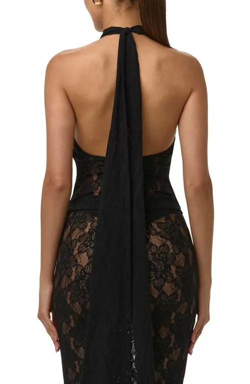 Naked Wardrobe Lace Halter Top