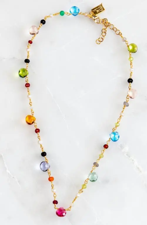 NATIVE GEM Gumdrop Gemstone Necklace