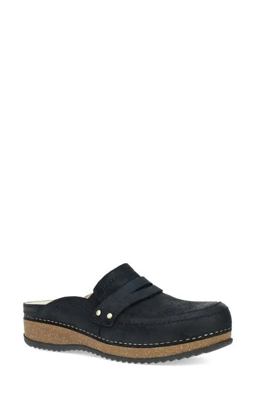 Dansko Maggy Penny Loafer Platform Clog - Black