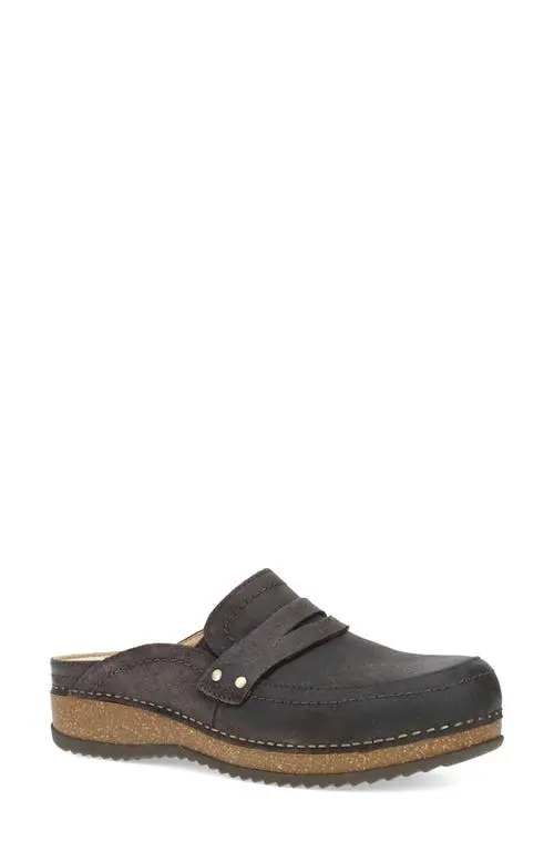 Dansko Maggy Penny Loafer Platform Clog - Chocolate
