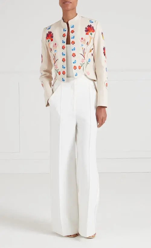 TEMPERLEY LONDON Toledo Fitted Jacket - Ivory