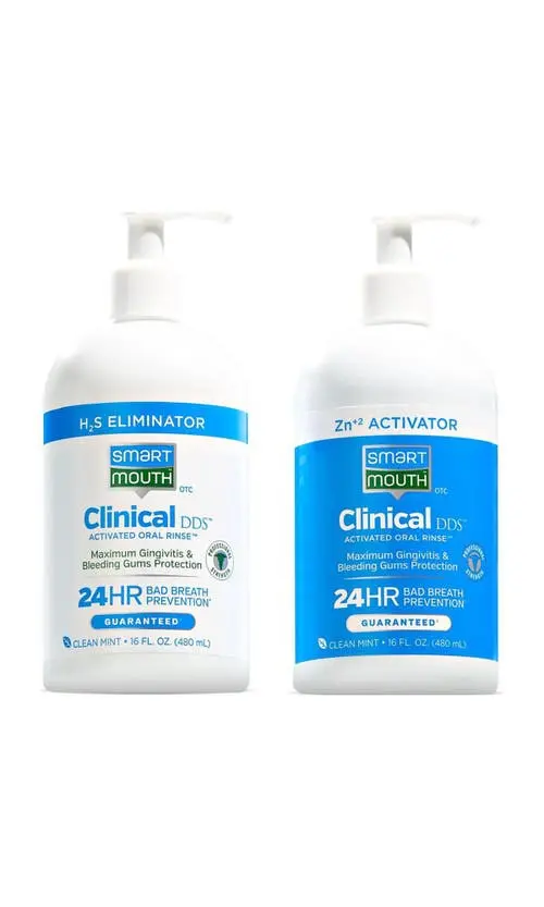 SMARTMOUTH Clinical Activated 2-bottle Mouthwash System 16 Fl Oz Each - Clean Mint