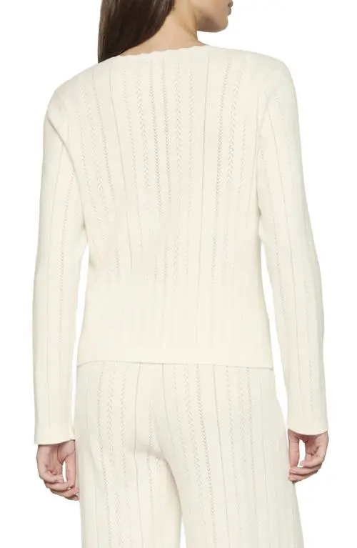 Eberjey Pointelle Cardigan - Ivory
