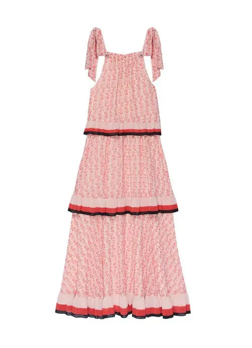 Mint Velvet Printed Tiered Halterneck Midaxi Dress