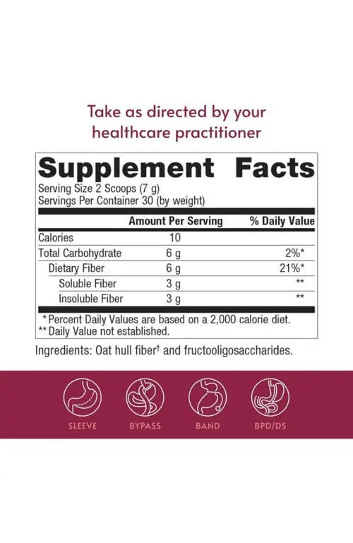 BARIATRIC ADVANTAGE Advanced Fiber Powdered Formula Unflavored Supplement30 Count