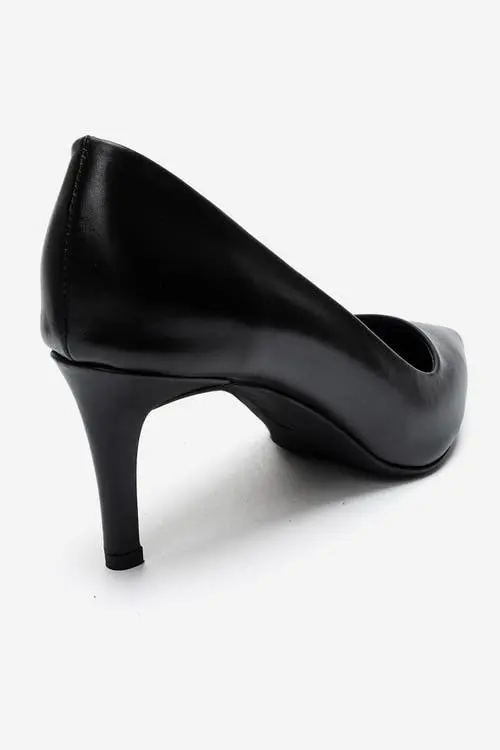 FOREVER & ALWAYS SHOES Clyde Leather Stiletto Pumps - Black