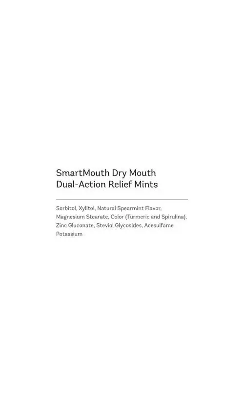 SMARTMOUTH Dry Mouth Dual-action Sugar-free Mints 50 Count