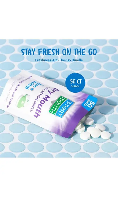 SMARTMOUTH Dry Mouth Dual-action Sugar-free Mints 50 Count