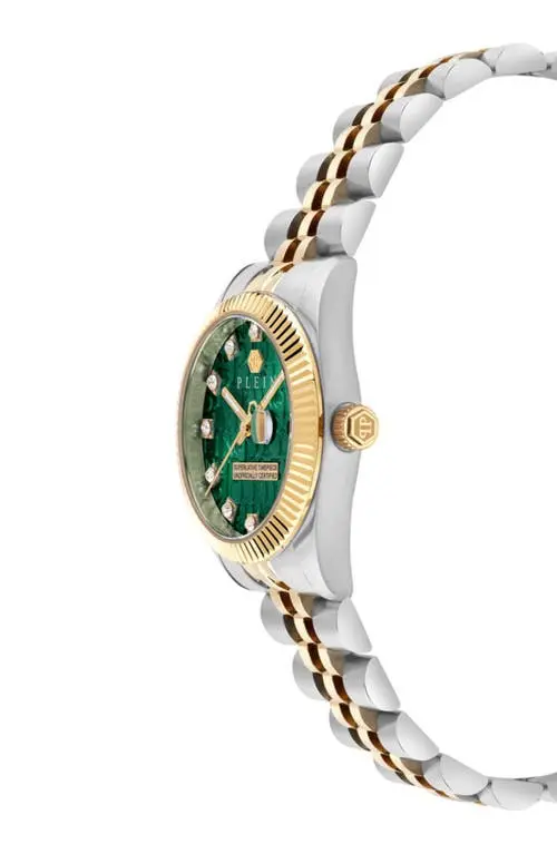 Philipp Plein Date Superlative Crystal Two-tone Bracelet Watch