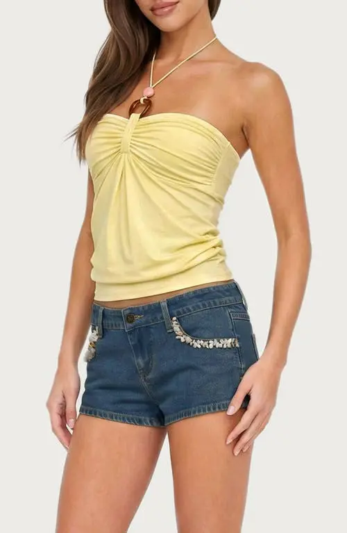 EDIKTED Itzel Ring Draped Halter Top