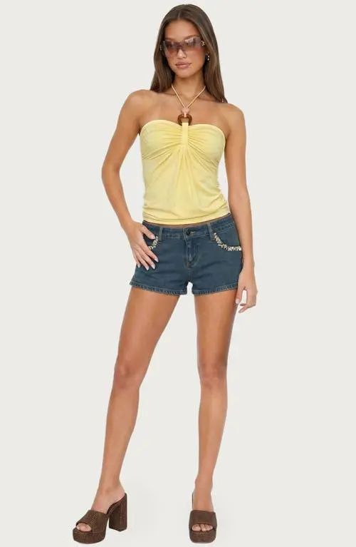 EDIKTED Itzel Ring Draped Halter Top