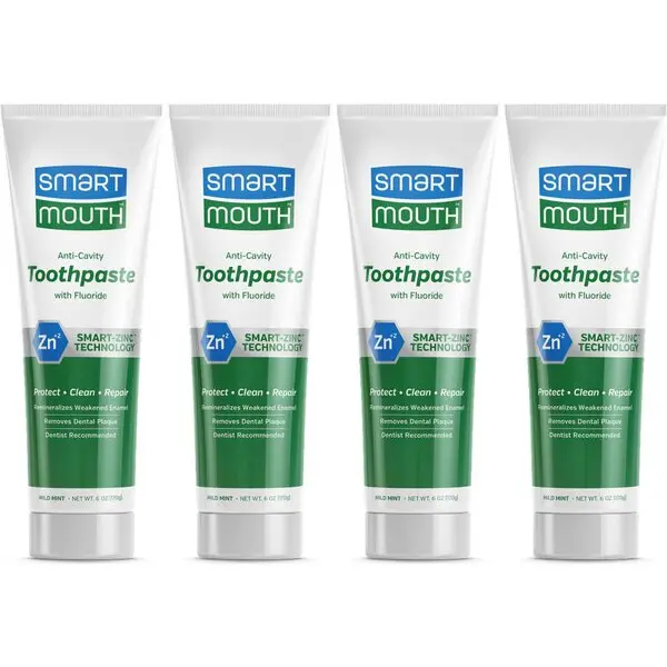 SMARTMOUTH Anti-cavity Fluoride Whitening Toothpaste 6 Oz 4-pack
