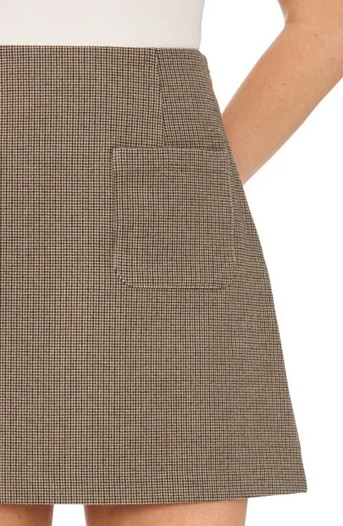 CECE DUPRAZ Check A-line Miniskirt