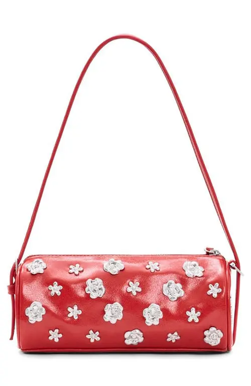 Desigual Barrel Shoulder Bag With Floral Appliques