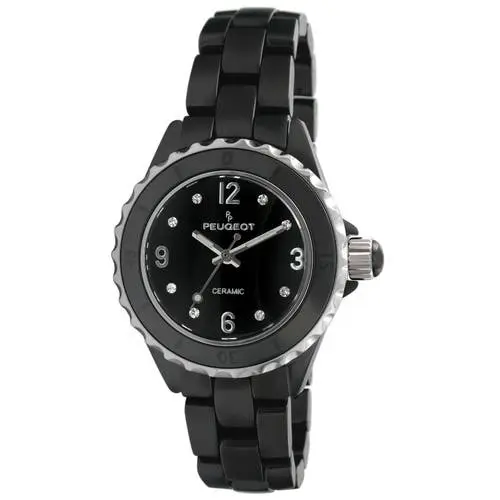 PEUGEOT Sports Bezel Ceramic Watch- 36mm - Black