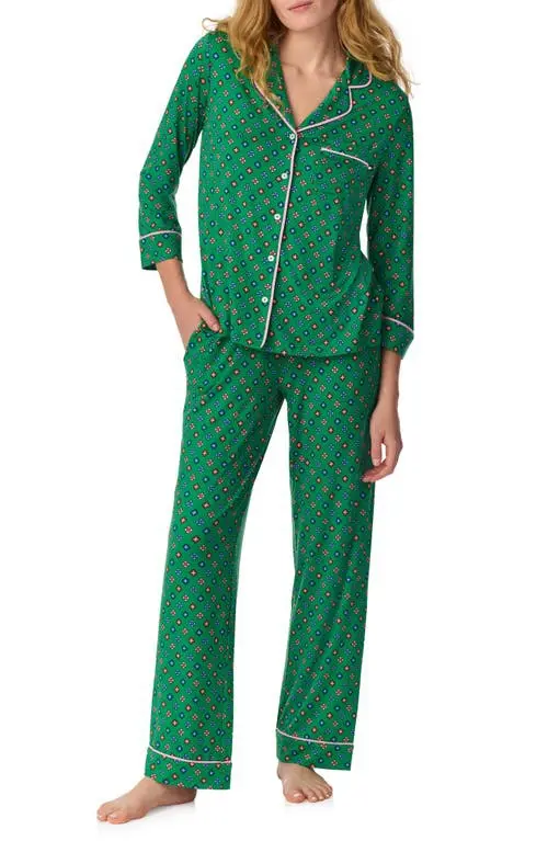 Kate Spade New York Print Crop Pajamas - Hunter Print