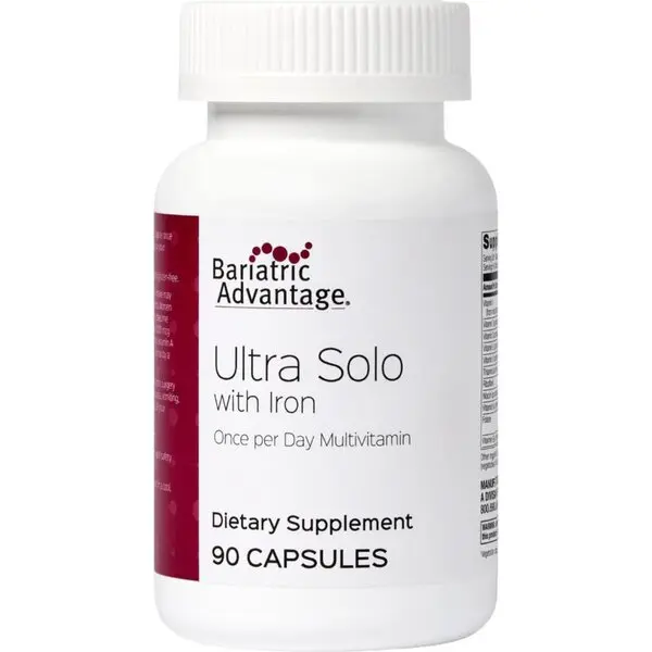 BARIATRIC ADVANTAGE Ultra Solo Once Daily Multivitamin With Iron Supplement 90 Capsules