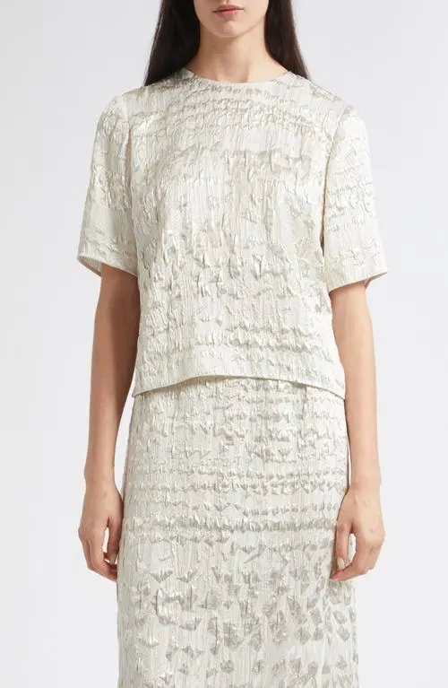 Partow Dina Textured Silk Blend Top