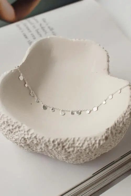 MURKANI Plated Brass Coin Choker Necklace - Silver