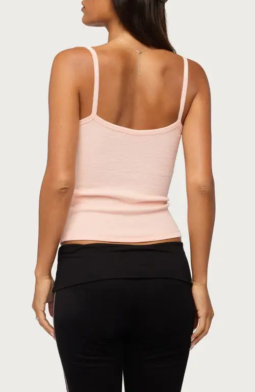 EDIKTED Channa Henley Tank Top