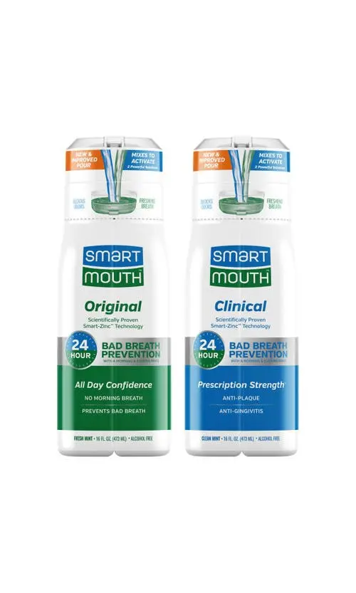 SMARTMOUTH Dual-solution Zinc Activated Mouthwash Bundle 16 Fl Oz Each - Fresh Mint