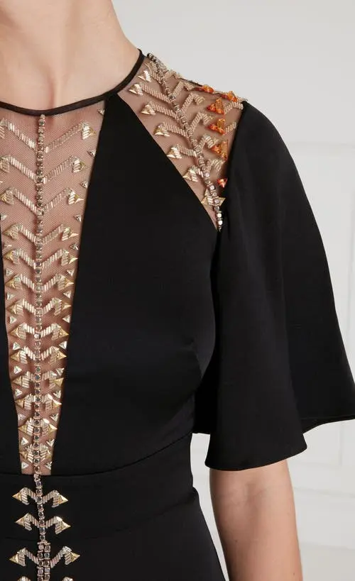 TEMPERLEY LONDON Embellished Midi Dress