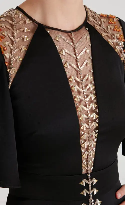 TEMPERLEY LONDON Embellished Midi Dress