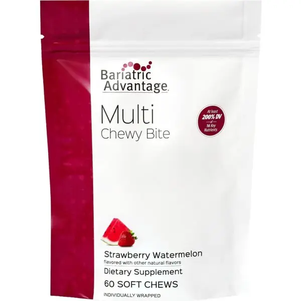 BARIATRIC ADVANTAGE Multi Chewy Bite Soft Chew Multivitamin Supplement 60 Count