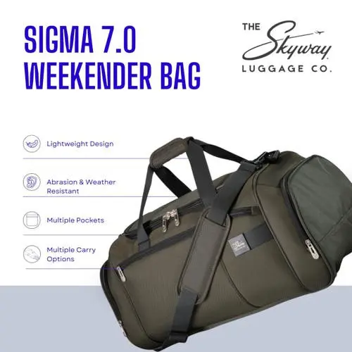 SKYWAY Sigma 7.0 Softside Carry On Weekender Duffel Bag - Pine