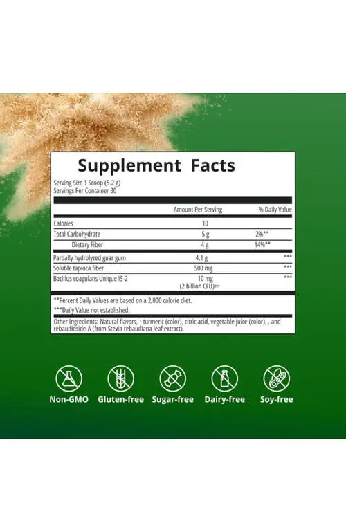 METAGENICS Ultraflora Fiber Prebiotic Probiotic Dietary Supplement Powder 30 Servings