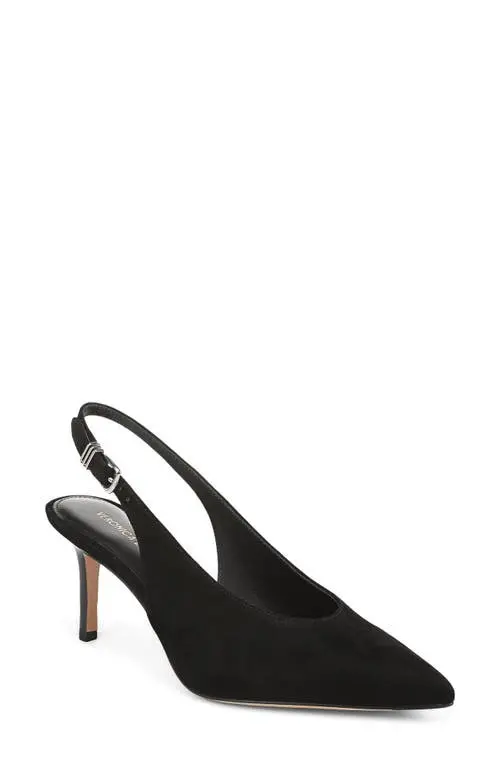 Veronica Beard Luciana Suede Slingback Pumps - Black
