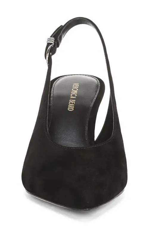 Veronica Beard Luciana Suede Slingback Pumps - Black