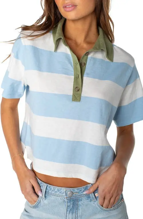Roxy Brookview Striped Cropped Polo Shirt