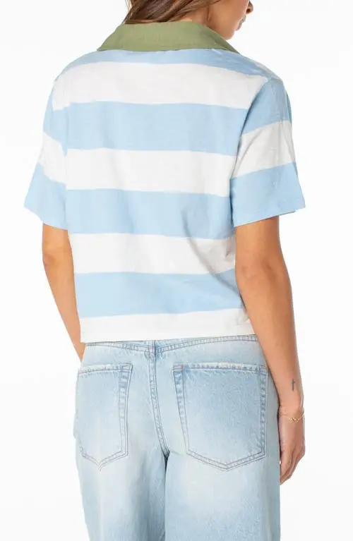 Roxy Brookview Striped Cropped Polo Shirt