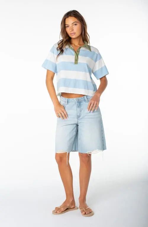 Roxy Brookview Striped Cropped Polo Shirt