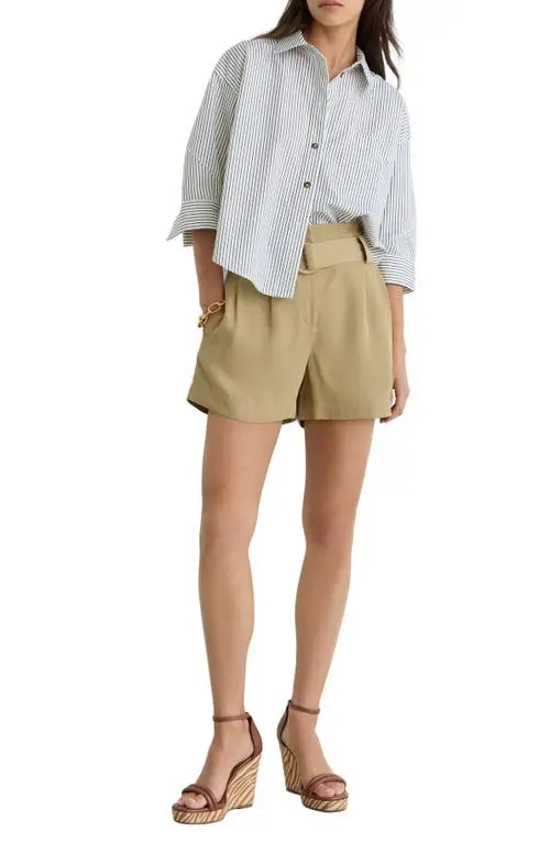 REISS Hazel Leather Wedge Sandal