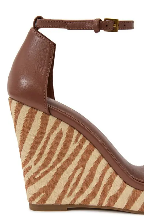 REISS Hazel Leather Wedge Sandal