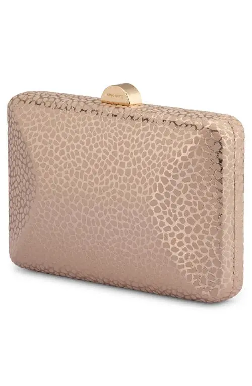 OLGA BERG Frankie Embossed Clutch - Blush