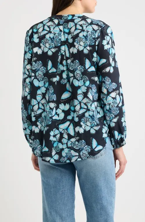 APNY Butterfly Print Long Sleeve Top